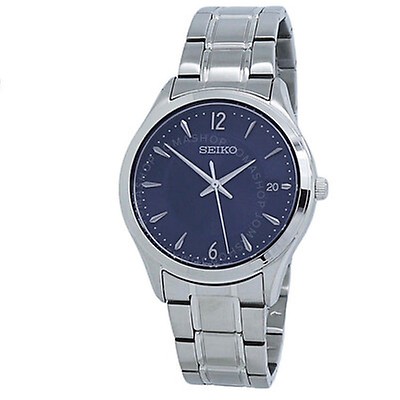 Seiko Quartz Blue Dial Stainless Steel Men's Watch SUR341P1 SUR341P1 ...