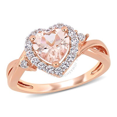 Amour Delmar Oval Cut Aquamarine and Diamond Ring in Rose Plated ...