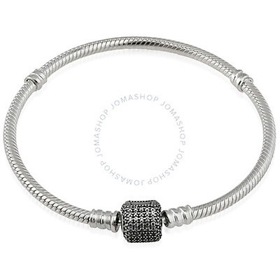 Pandora Sterling Silver And 14k Rose Gold Moments Snake Chain Bracelet ...