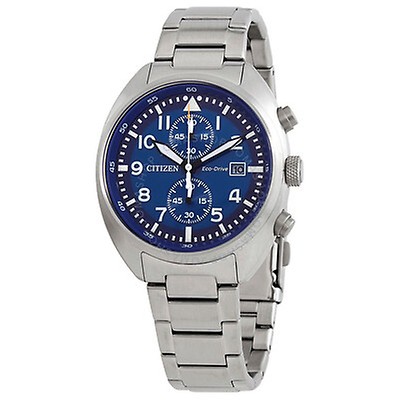 Citizen Eco-Drive Chronograph White Dial Stainless Steel Men's Watch ...