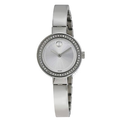 Movado Bold Diamond Silver Dial Stainless Steel Ladies Watch 3600149 ...