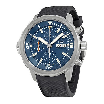IWC Portuguese Chrono Automatic Steel Blue Men's Watch IW371417 ...