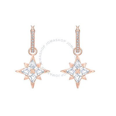 Swarovski Rose-gold Tone Plated Sparkling Dance Pierced Earrings ...