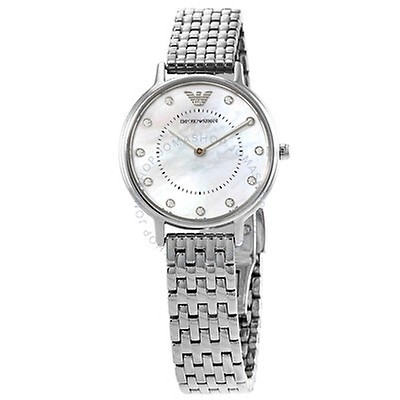 Emporio Armani Classic Mother of Pearl Dial Ladies Watch AR1908 AR1908 ...