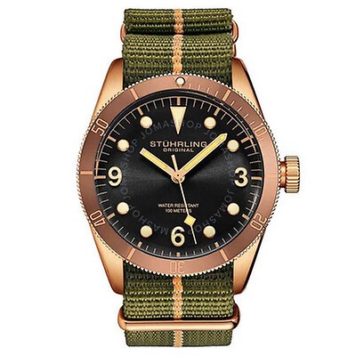 Stuhrling Original Aquadiver Black Dial Men's Watch M15392 M15392 ...