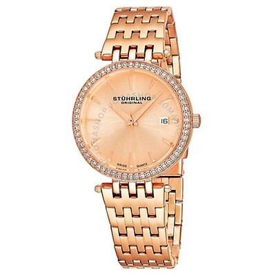 Stuhrling Original Vogue Rose Gold-tone Dial Ladies Watch M15754 M15754 ...