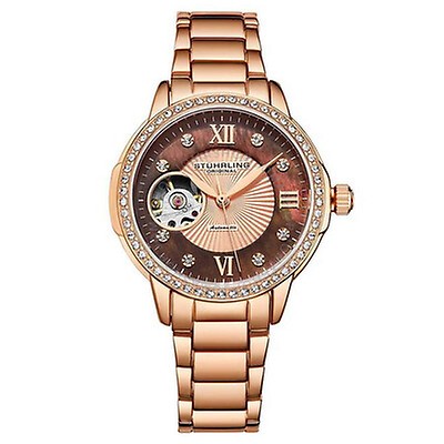 Stuhrling Original Aquadiver Rose Dial Ladies Watch M15305 M15305 ...