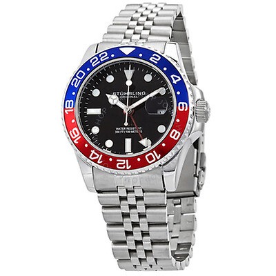 Stuhrling Original Aquadiver Black Dial Men's Watch M15830 M15830 ...