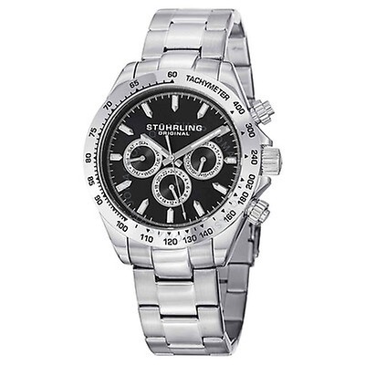 Stuhrling Original Monaco Black Dial Men's Watch M15961 M15961 ...