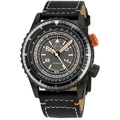 Gv2 By Gevril Novara Silver Carbon Fiber Dial Men's Watch 8204 8204 ...