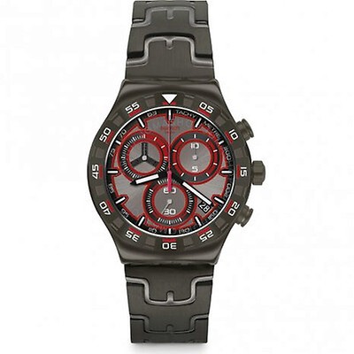Swatch Eleblack Chronograph Black Dial Men's Watch SVCK1004 SVCK1004 ...