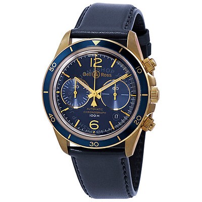Bell And Ross Vintage V2-94 Aeronavale Chronograph Automatic Black Dial ...