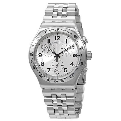 Swatch Neramente Chronograph Silver Dial Men's Watch YCS111C YCS111C ...