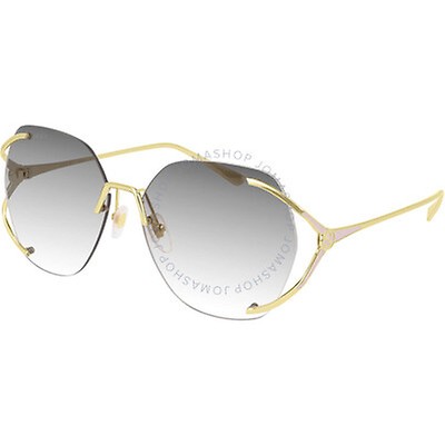 Gucci Orange Gradient Round Ladies Sunglasses GG0595S 007 64 GG0595S ...