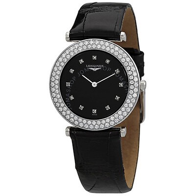 Longines La Grande Classique Quartz Black Dial Ladies Watch L4.512.4.51 ...