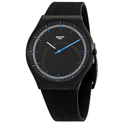 Swatch Sistem Automatic Black Dial Cream Leather Men's Watch SUTM400 ...