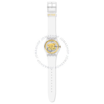 Swatch White Lacquered White Silicone Unisex Watch SUOW100 SUOW100 ...