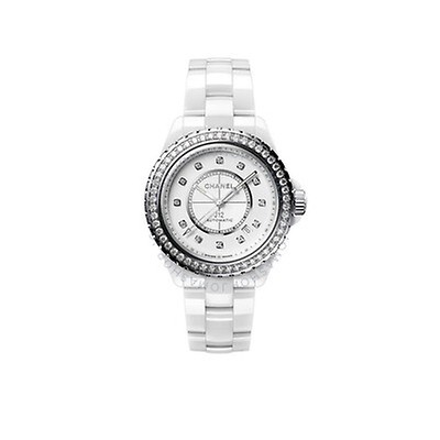 Chanel J12 Diamond White Ceramic Ladies Watch H0967 H0967 845960021005 ...