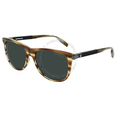 Montblanc Grey Square Men's Sunglasses MB0082S-00153 MB0082S-00153 ...