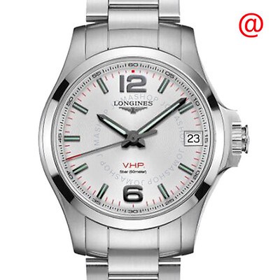 Longines Conquest V.H.P. Silver Dial Men's Watch L3.716.4.76.6 L3.716.4 ...