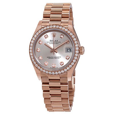 Rolex Datejust 31 Automatic Mother of Pearl Butterfly Diamond Pave Dial ...
