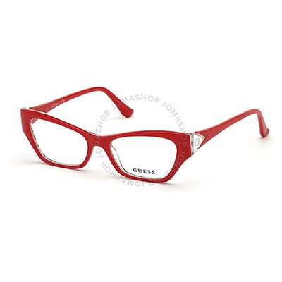 Guess Ladies Red Square Eyeglass Frames GU2549-F6854 GU2549-F6854 ...