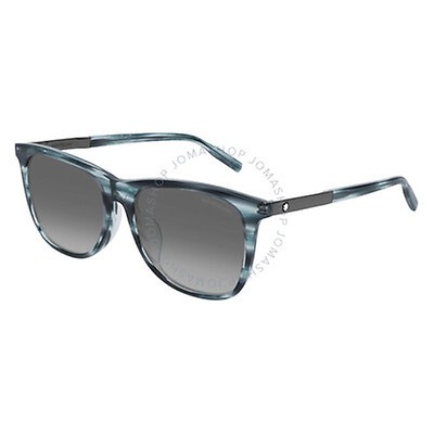 Montblanc Grey Square Men's Sunglasses MB0082S-00153 MB0082S-00153 ...