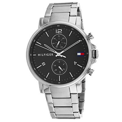 Tommy Hilfiger Multi-Function Black Dial Black Silicone Men's Watch ...