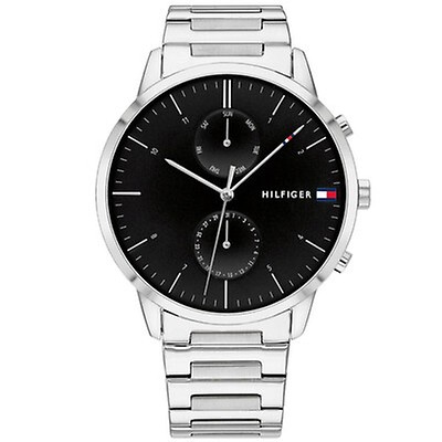 Tommy Hilfiger Multi-Function Black Dial Black Silicone Men's Watch ...