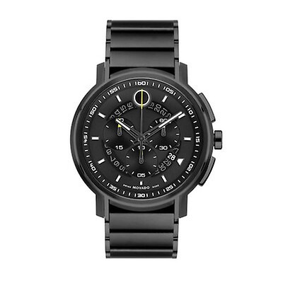 Movado Vizio Black Carbon Fiber Stainless Steel Men's Watch 0606551 ...