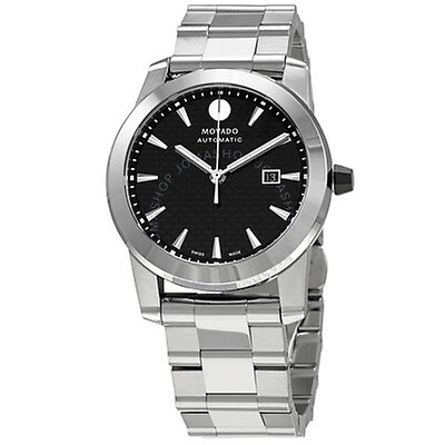 Movado Vizio Black Carbon Fiber Stainless Steel Men's Watch 0606551 ...