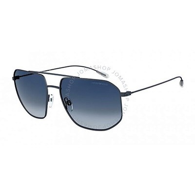 Emporio Armani Unisex Blue Square Sunglasses EA4130 57546J 63 EA4130 ...