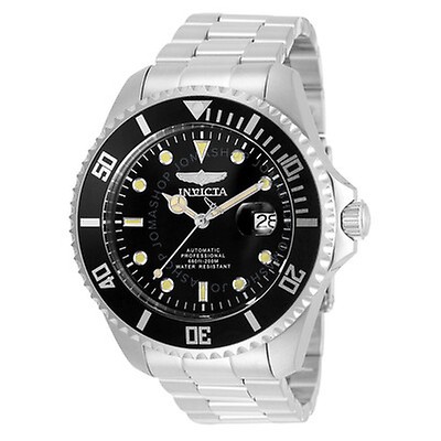 Invicta Pro Diver Automatic Steel Black Rubber Men's Watch 9110 9110 ...