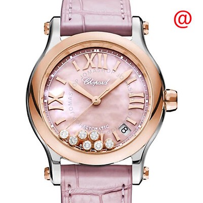 Chopard Happy Sport 18kt Rose Gold & Steel Case Ladies Watch 278582-6001 278582-6001 - Watches ...
