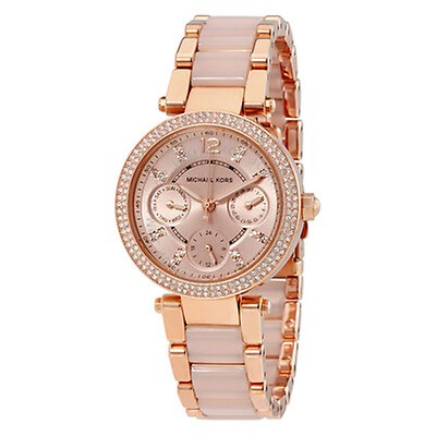 Michael Kors Parker Blush Dial Ladies Watch MK5896 MK5896 796483077027 ...