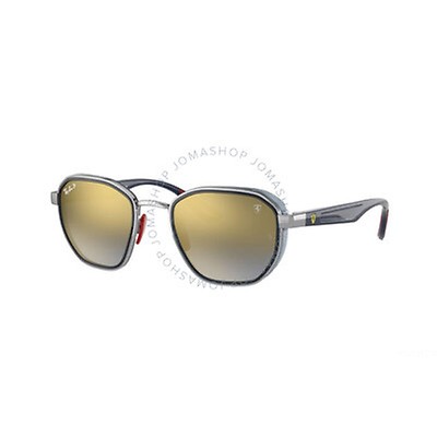 Ray-Ban Scuderia Ferrari Grey Mirror Square Men's Sunglasses RB3659M ...