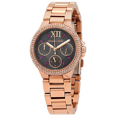 Michael Kors Camille Chronograph Quartz Crystal Silver Dial Ladies ...