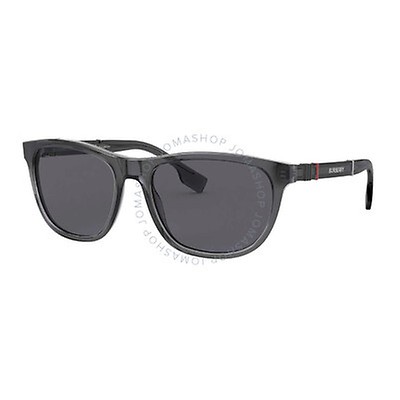 Burberry Grey Rectangular Men's Sunglasses BE4181-300187-58 BE4181 ...