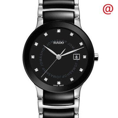 Rado DiaStar Sqaure Quartz Diamond Black Dial Ladies Watch R18682713 ...