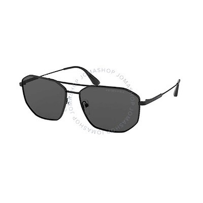 Prada Men's Black Rectangular Sunglasses PR-PS03QS-DG00A7-57 PR-PS03QS ...