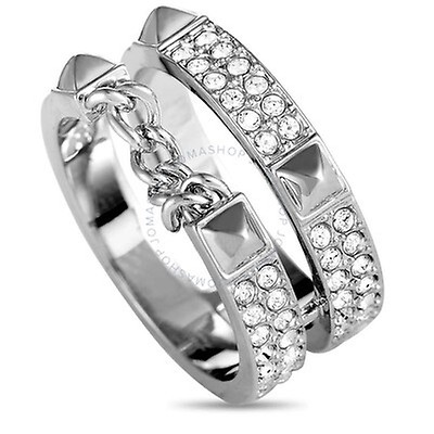Swarovski Fizzy Rhodium-Plated Crystal Ring Set 5217792 - Ladies ...