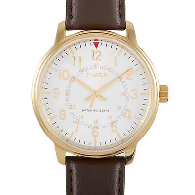 Timex Fairfield Quartz Cream Dial Brown Leather Men's Watch TW2R37900 ...