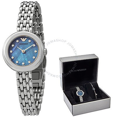 Emporio Armani Classic Champagne Dial Gold-tone Stainless Steel Ladies ...