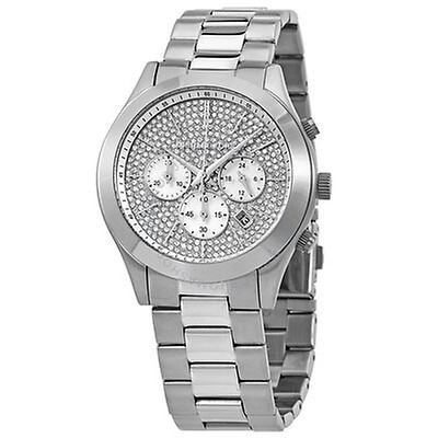 Michael Kors Chronograph Crystal Pave Dial Ladies Watch MK6317 MK6317 ...
