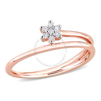 Amour Delmar 1/10 CT TW Diamond and Morganite Infinity Ring in Rose ...