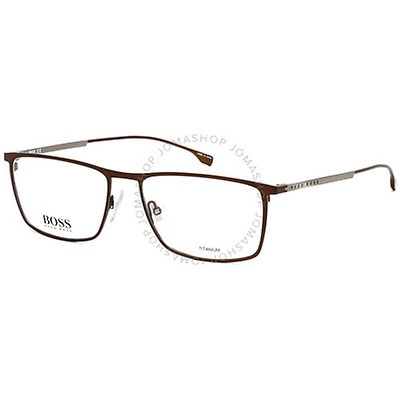 Hugo Boss Men's Silver Tone Square Eyeglass Frames HG 0247 0R81 00 56 ...