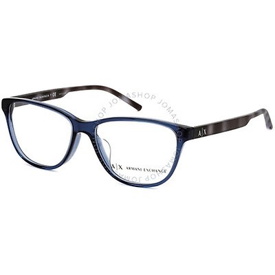 Armani Exchange Unisex Blue Square Eyeglass Frames AX3079F818155 ...