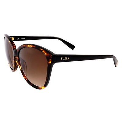Furla Brown Gradient Oval Ladies Sunglasses SU4896S 0743 55 SU4896S ...