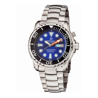 Deep Blue Master 1000 Collection Automatic Watch MAS1KBLKPLATMOP ...