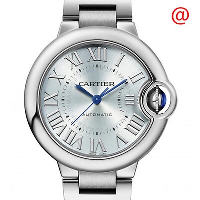 Cartier Ballon Bleu Pink Dial Stainless Steel Automatic Ladies Watch ...